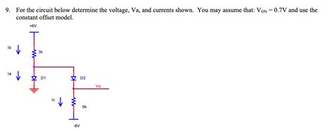 Solved 9 For The Circuit Below Determine The Voltage Va Chegg Com