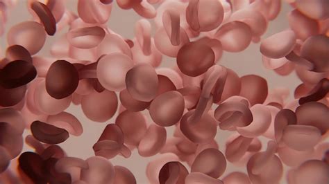 Representación 3d Del Primer Plano De Los Glóbulos Rojos Moviéndose