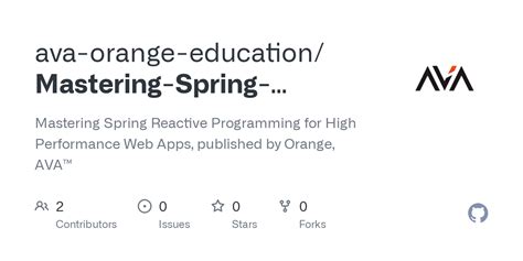 github ava orange education mastering spring reactive programming for
