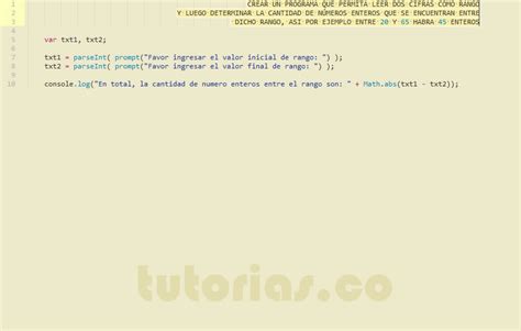 Operadores Javascript Cantidad De Numeros Enteros Entre Un Rango De Valores Tutorias Co
