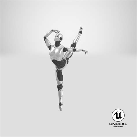 여성 사이보그 발레리나 포즈 3d 모델 149 Max 3ds Blend C4d Fbx Ma Lxo Obj Gltf Upk Unitypackage