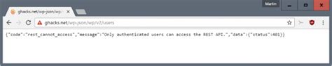 wordpress block anonymous rest api access ghacks tech news