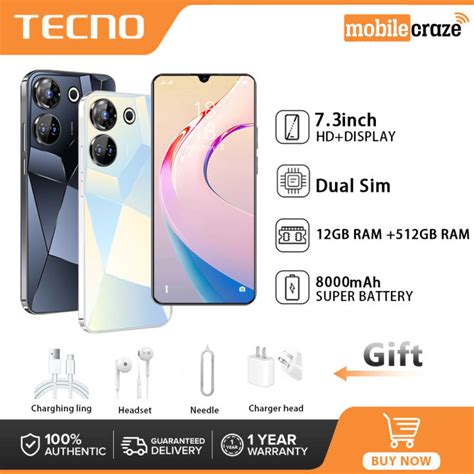 Tecno 10 Pro Smartphone Android 5g Brand Cellphone 8gb 256gb 7 3inch 8000mah Mobile Phon Lazada Ph