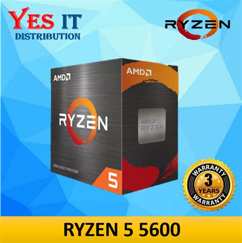 Amd Ryzen 5 5600 5600g 5600x 5600gt Socket Am4 Processor Lazada