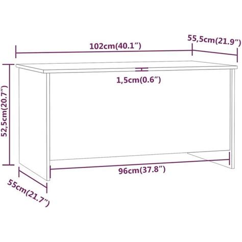 Table Basse Réglable En Hauteur Gris Béton Avec Espace De