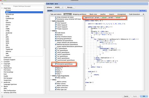 java code formatting not working properly ides support intellij