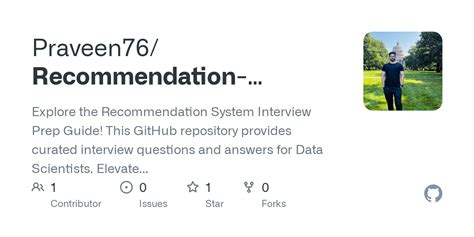 Github Praveen76recommendation System Interview Prep Guide Explore The Recommendation System
