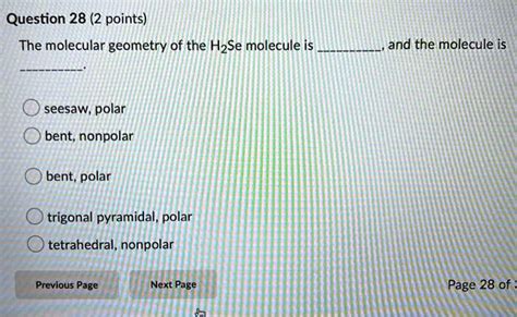 H2se Molecular Geometry