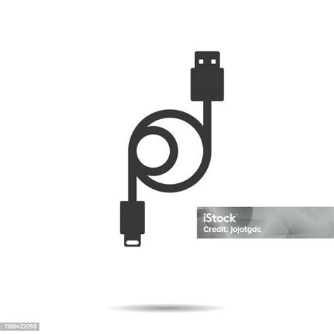 케이블 아이콘 와이어 Usb 벡터 일러스트 0명에 대한 스톡 벡터 아트 및 기타 이미지 0명 Usb 케이블 검은색 Istock