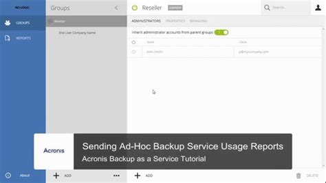 Acronis Backup Cloud Tutorial Sending Ad Hoc Backup Service Usage Reports Youtube