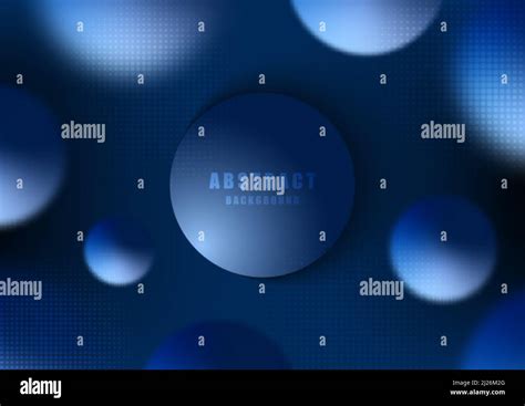 Abstract Gradient Blue Circle Template Pattern Decorative Template Dark Tone Design With Free