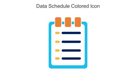 Data Schedule Colored Icon In Powerpoint Pptx Png And Editable Eps Format Ppt Example