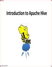Introduction To Apache Hive Concepts Query Language And Course Hero
