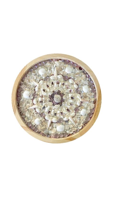 Circular Seashell Wall Art Mandala Etsy