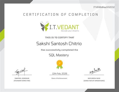 Sql Learningjourney Dataanalytics Upskilling Itvedant