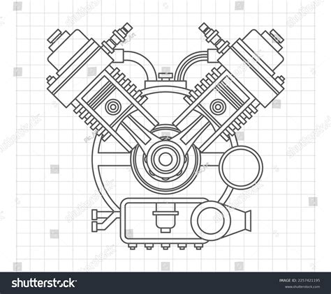 How To Draw Car Engine