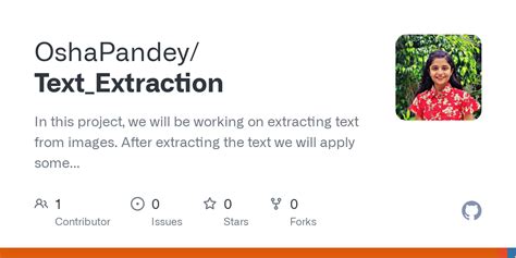 GitHub OshaPandey Text Extraction In This Project We Will Be Working On Extracting Text From