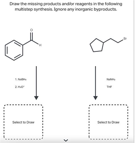 Solved Draw the missing products and/or reagents in the | Chegg.com
