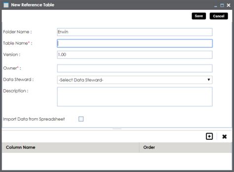 Creating Reference Tables