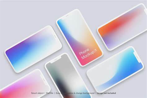 Premium PSD Smartphone Mockup For UI Design Screens