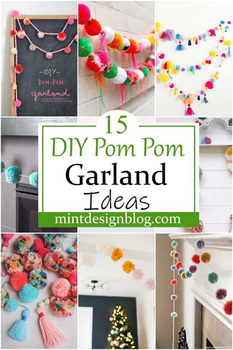 15 Diy Pom Pom Garland Ideas For Party Decor Mint Design Blog