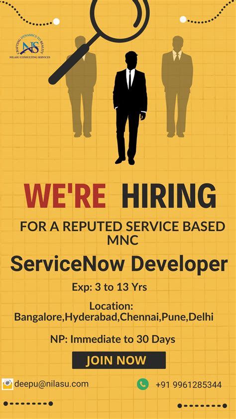 Deepu Thomas On Linkedin Hiring Servicenowdeveloper Servicenowjobs