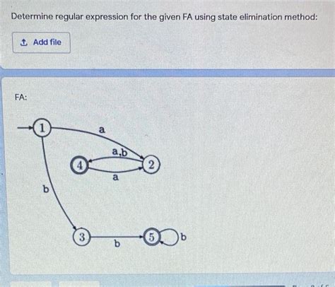 Solved Determine Regular Expression For The Given Fa Using