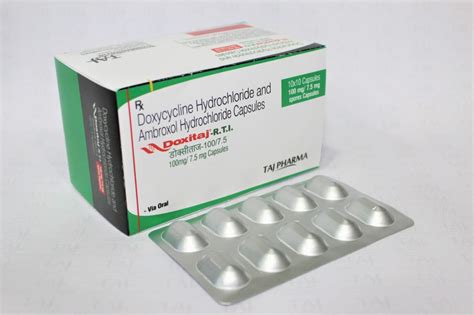 Doxycycline Hydrochloride And Ambroxol Hydrochloride Capsules 100mg 7 5mg Doxitaj R T I
