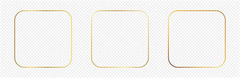 Gold Glowing Rounded Square Frame 30818305 Vector Art At Vecteezy