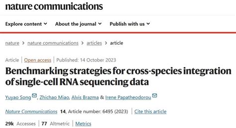 Nc Scrna Seq数据跨物种整合算法的基准测试和策略指南 知乎