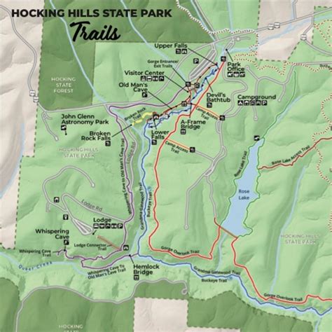 Free Printable Hocking Hills Trail Maps 2025 Hello Honeycomb