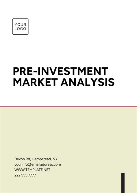 Free Market Analysis Template To Edit Online