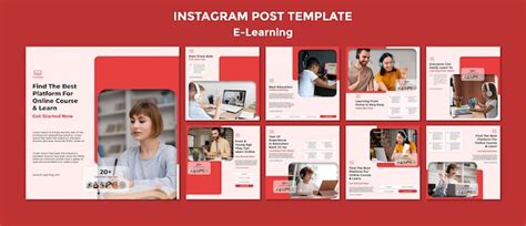 Free Psd Flat Design E Learning Template