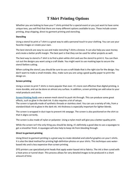 PPT T Shirt Printing Options PowerPoint Presentation Free Download ID 11771997
