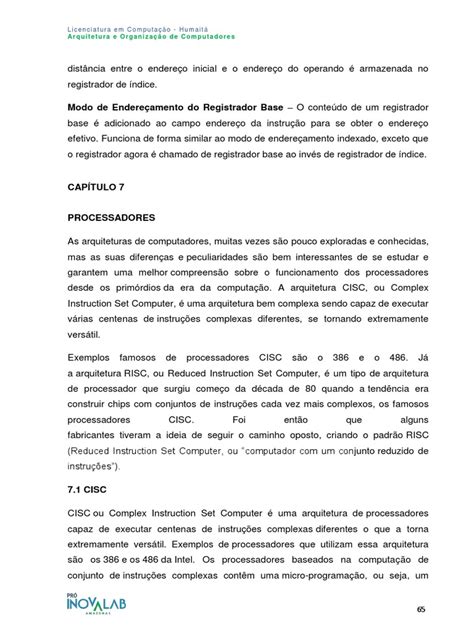Risc E Cisc Download Grátis Pdf Microprocessador Arquitetura De Computadores