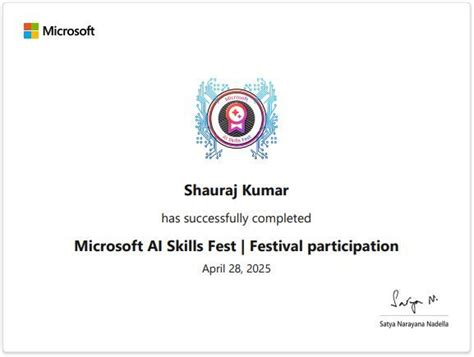 Achievementunlocked Microsoftlearn Ai Microsoftai Continuouslearning Shauraj Kumar