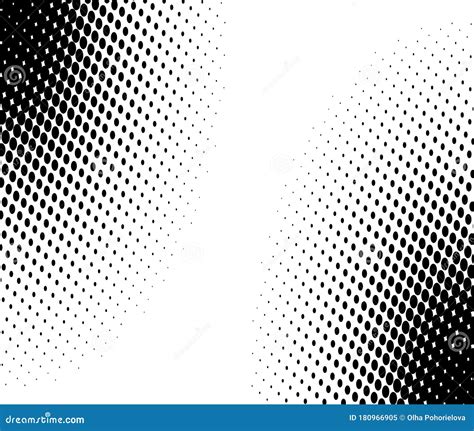 Digital Halftone Dot Pattern Business Card Background Template Design Set Vector Graphics With