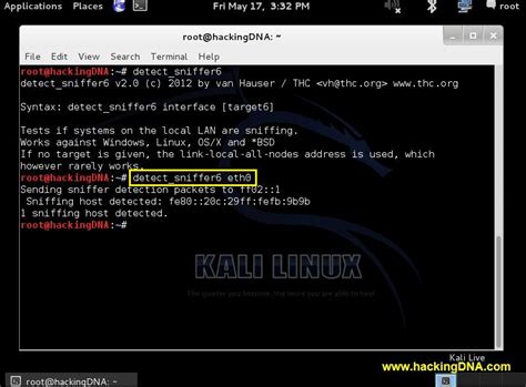 HackingDNA Detect Sniffer6 On Kali Linux