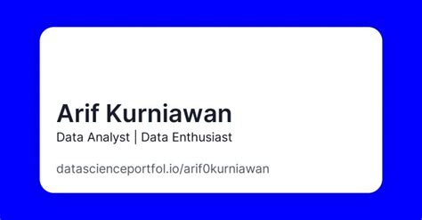 my data analysis portfolio website arif kurniawan posted on the topic linkedin