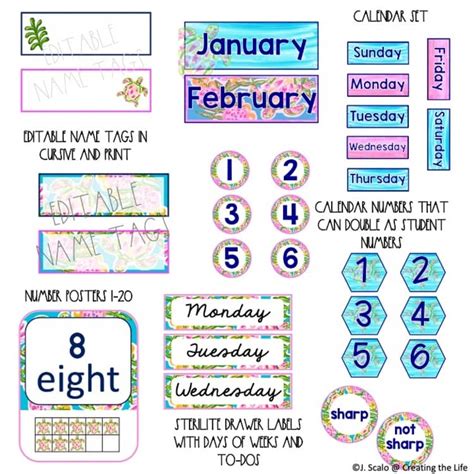 Tropical Blue Editable Classroom Decor Pack By Creating The Life