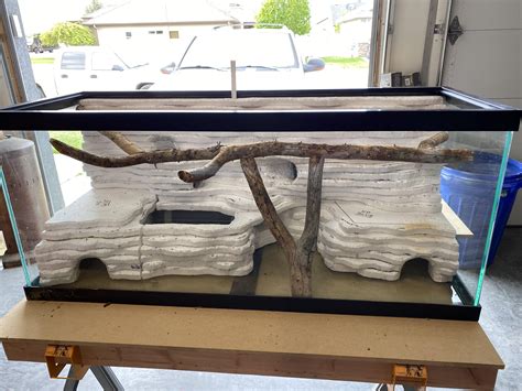 70 Gallon Tank Terrarium For My Ball Python This Is Before Concrete