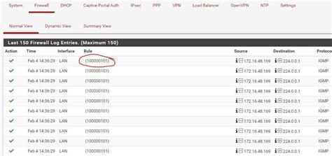Firewall Logging Igmp R Pfsense