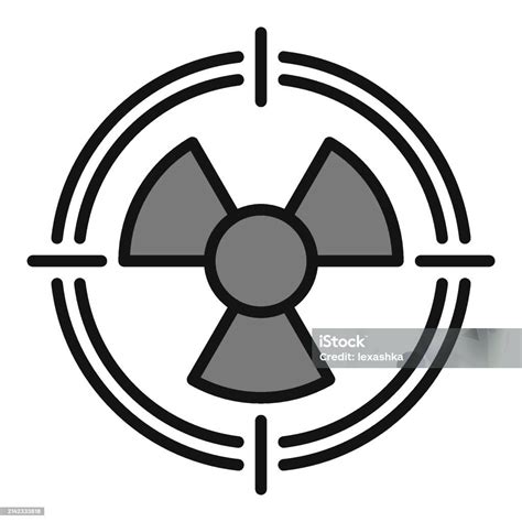 방사선 조준 목표 벡터 방사능 위험 컬러 아이콘 또는 기호 개념에 대한 스톡 벡터 아트 및 기타 이미지 개념 건강관리와 의술 겨냥 Istock