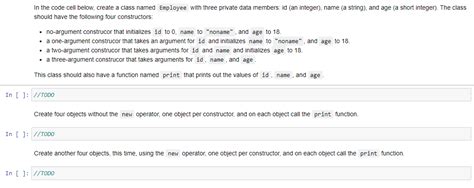 Solved In The Code Cell Below Create A Class Named Employee Chegg