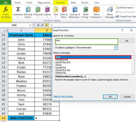 Max Dans Excel Formule Exemples Comment Utiliser La Fonction Max