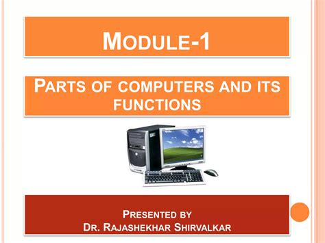 Module Parts Of Computer And Its Functions PDF