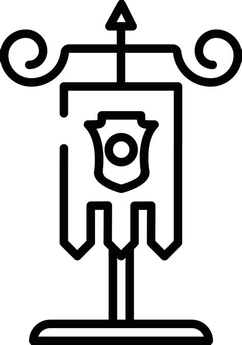 Flag Post Outline Illustration 45276120 Vector Art At Vecteezy