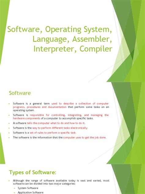 A Comprehensive Overview Of Software Operating Systems Programming Languages And Assemblers