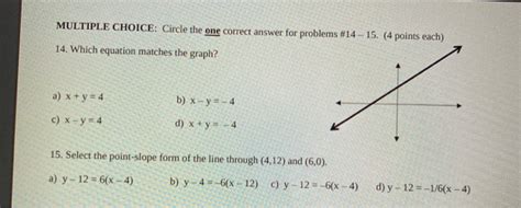 solved multiple choice circle the one correct answer for