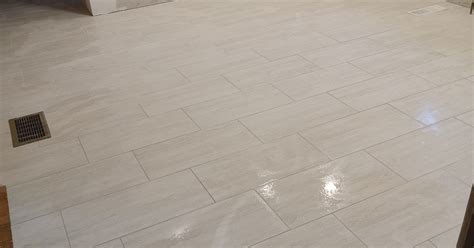 Third Offset Tile Floor Install In Manchester New Hampshire